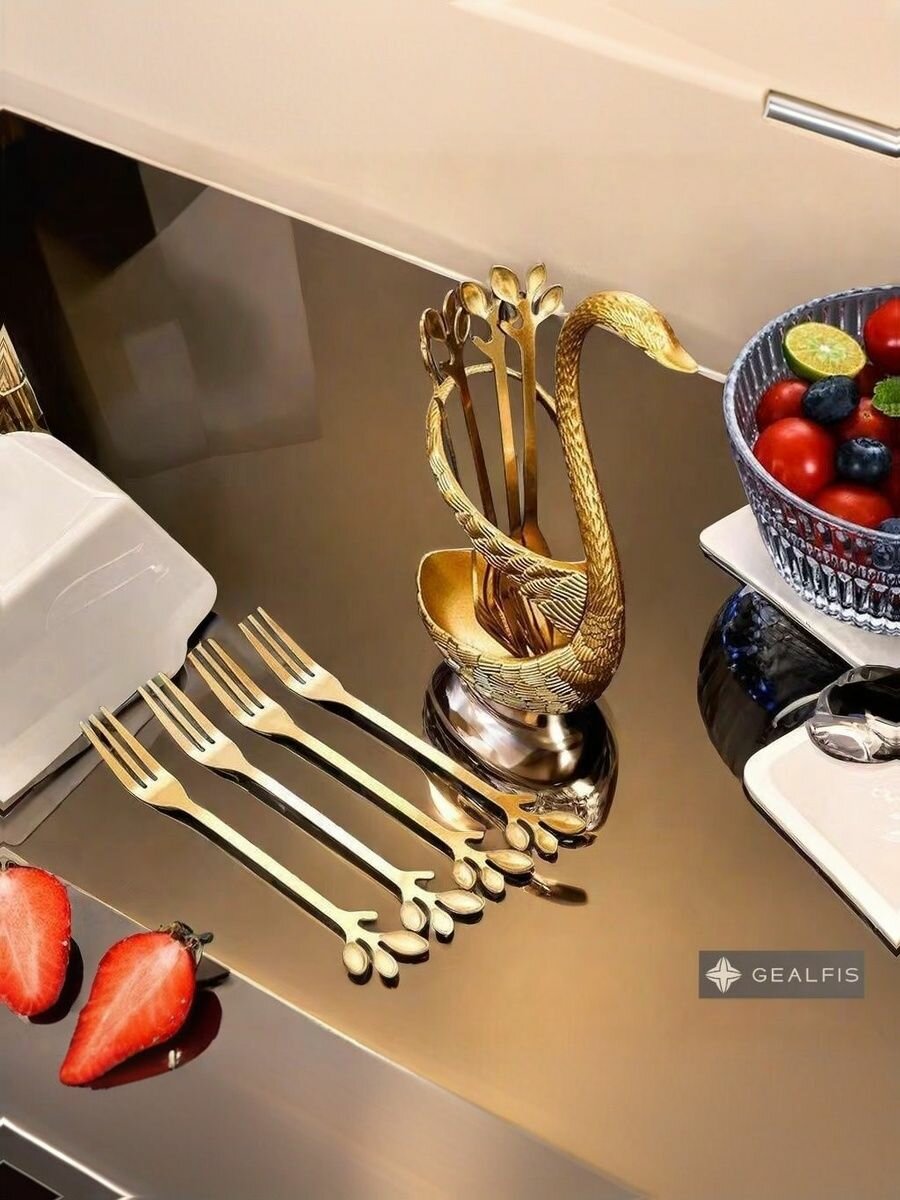 Ложка столовая 6 предм. золотой