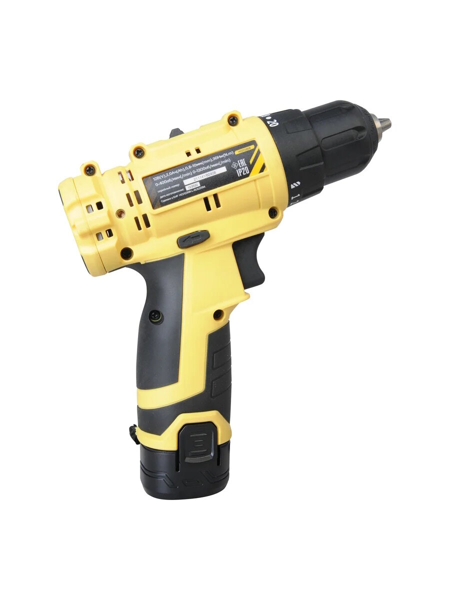 Шуруповерт аккумуляторный Hanskonner HCD1230R, 2 А*ч 30 Нм, 1300 об/мин