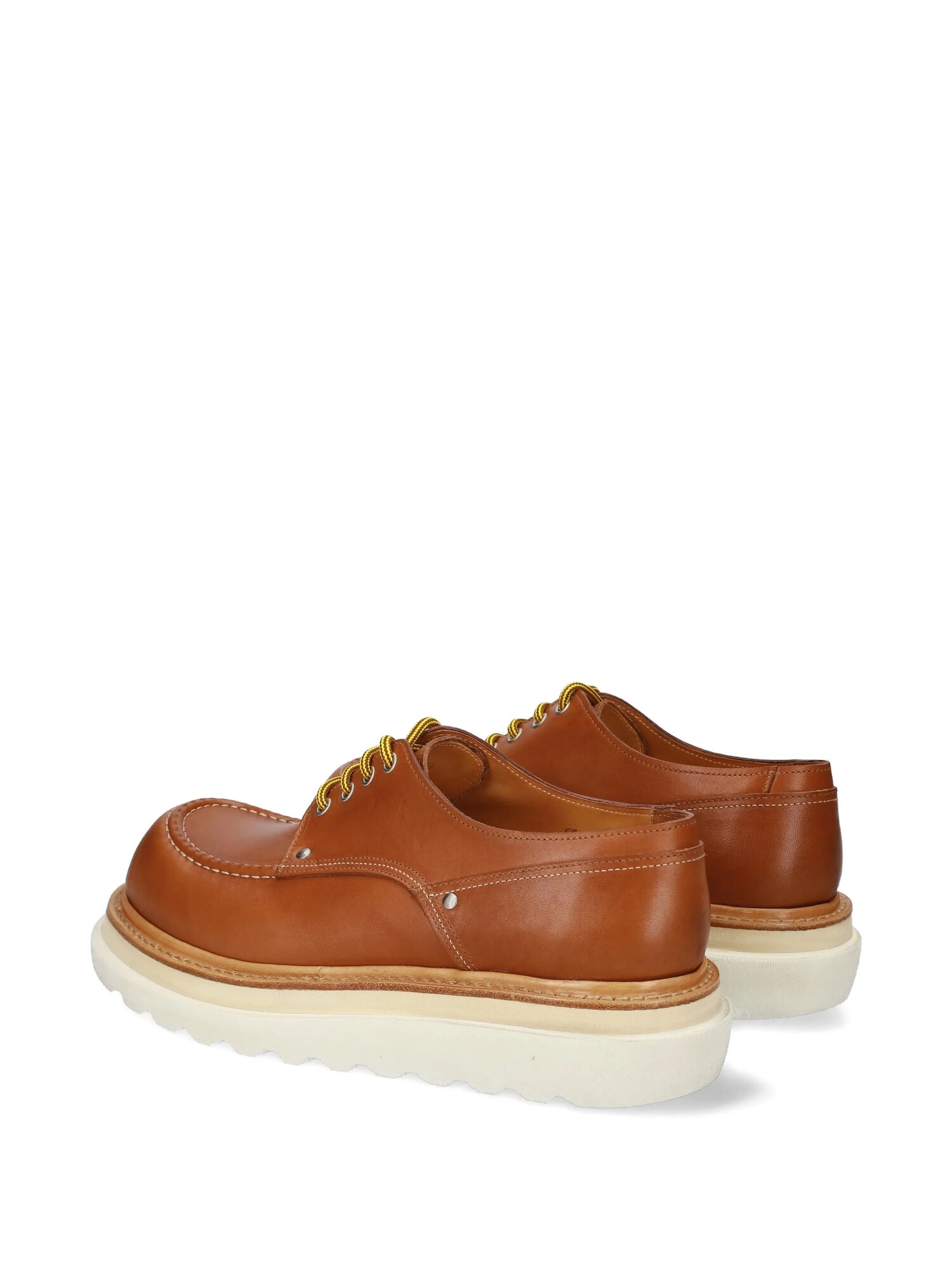 Туфли PREMIATA Platform stitched leather shoes, размер 8 UK, коричневый — фото 1