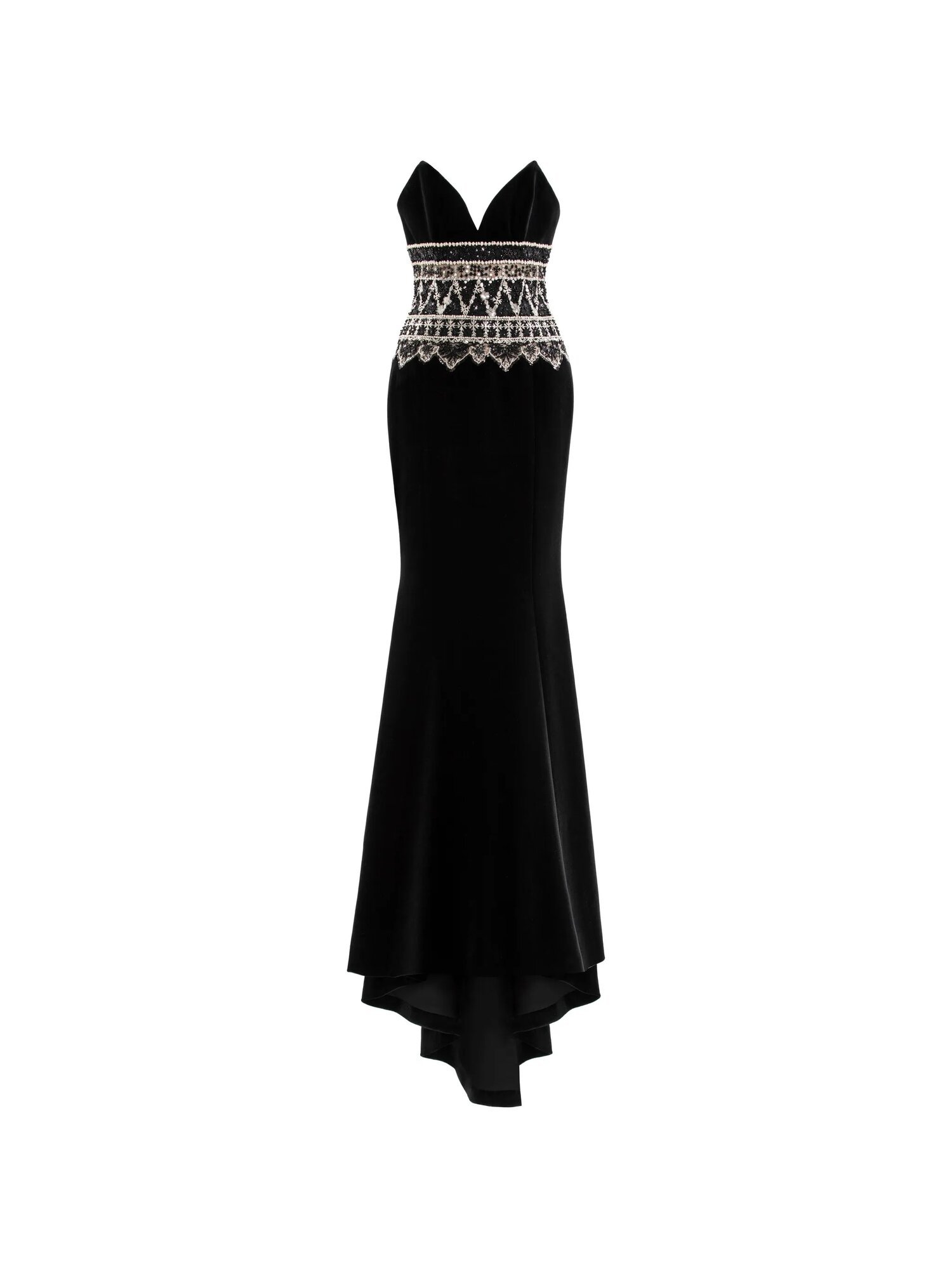 Платье Strapless embroidered dress