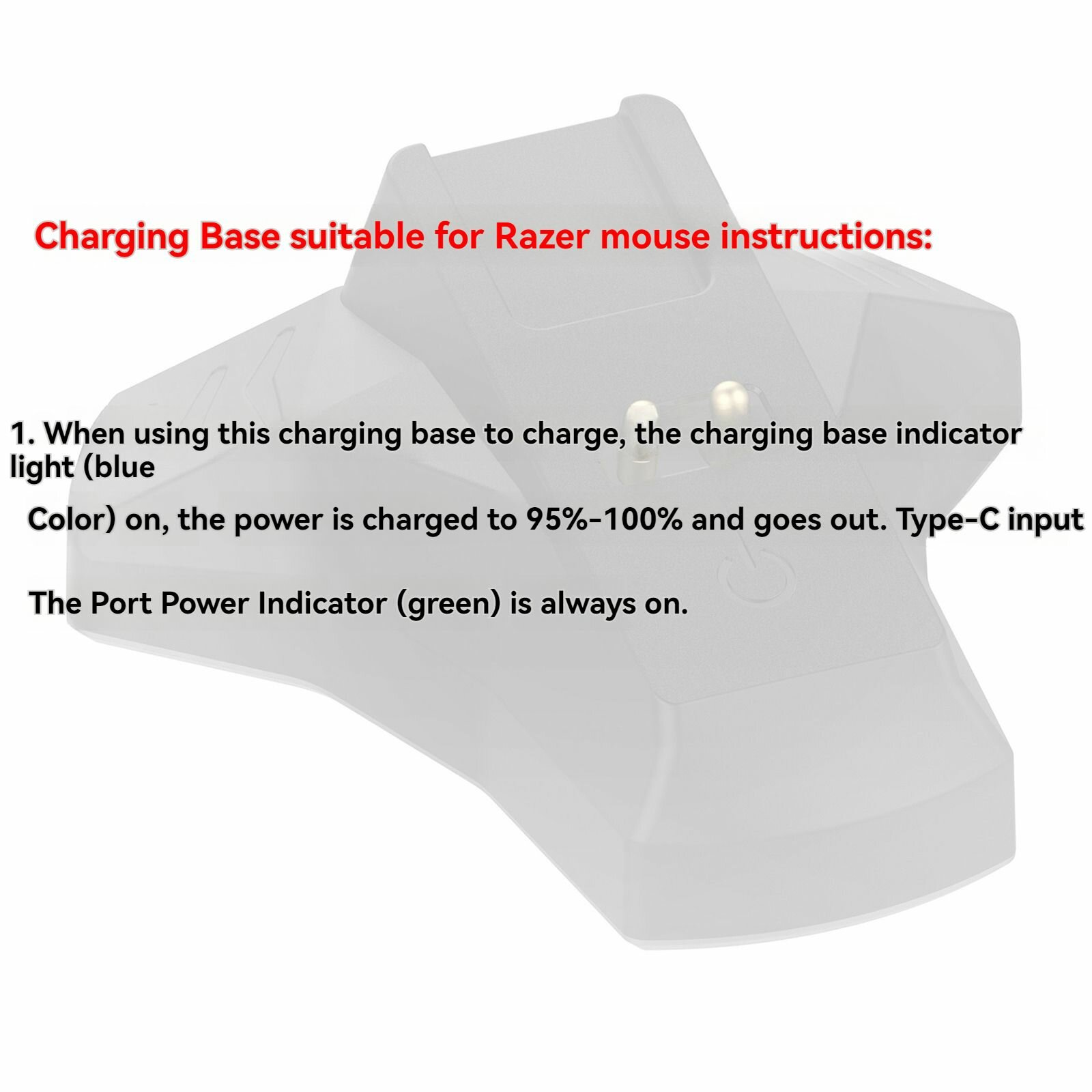 Док-станция для зарядки мыши для Naga Pro/Razer DeathAdder V2 Pro