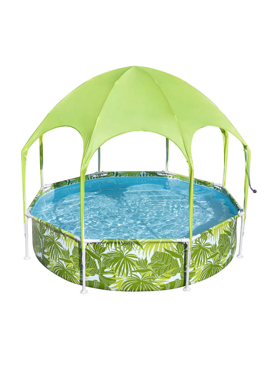 Бассейн каркасный Bestway My First Pool 56432 с навесом, 244х51 см, 1700 л, детский круглый для дачи и сада