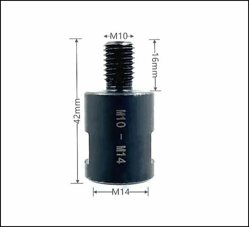 Переходник-адаптер с М14 на М10 для УШМ! Установка инструмента с посадочным отверстием 10 мм на болгарку