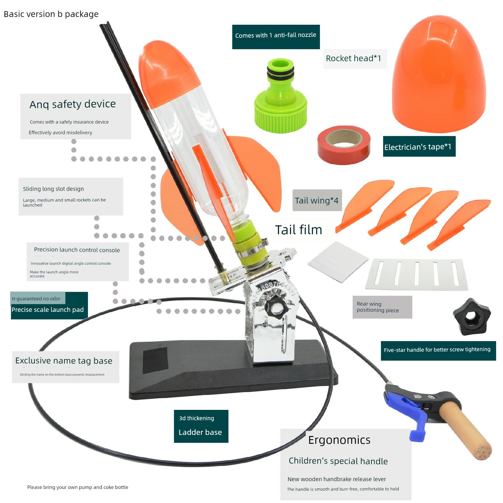 Модель водной ракетницы, научно-технический набор для сборки, полный комплект материалов, ручная работа, для