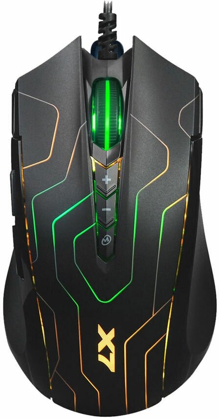 A4Tech Мышь проводная X89 Maze, черный, зеленый