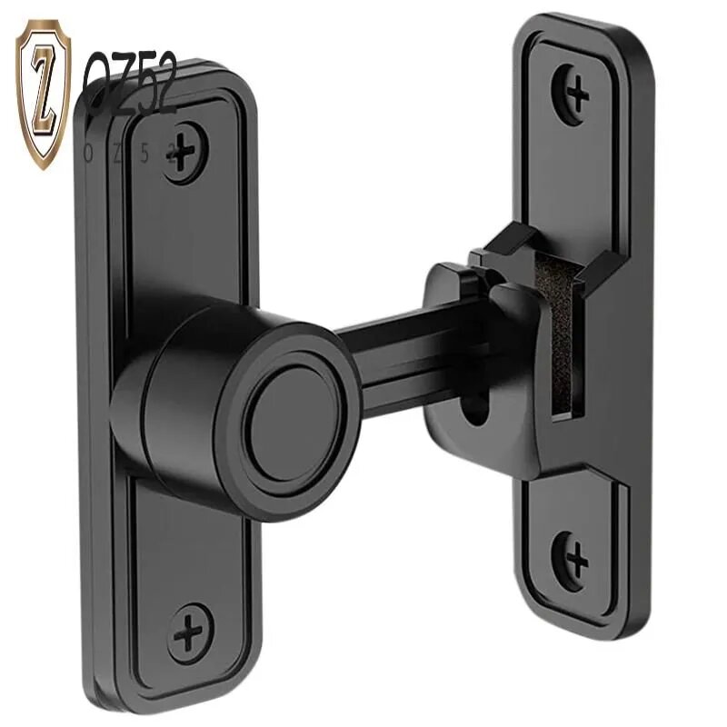 Z4(W E K G) Сверхмощные защелки совместим с ворот 90-градусный прямоугольный замок двери сарая Противоугонная защелка раздвижной сада Черный