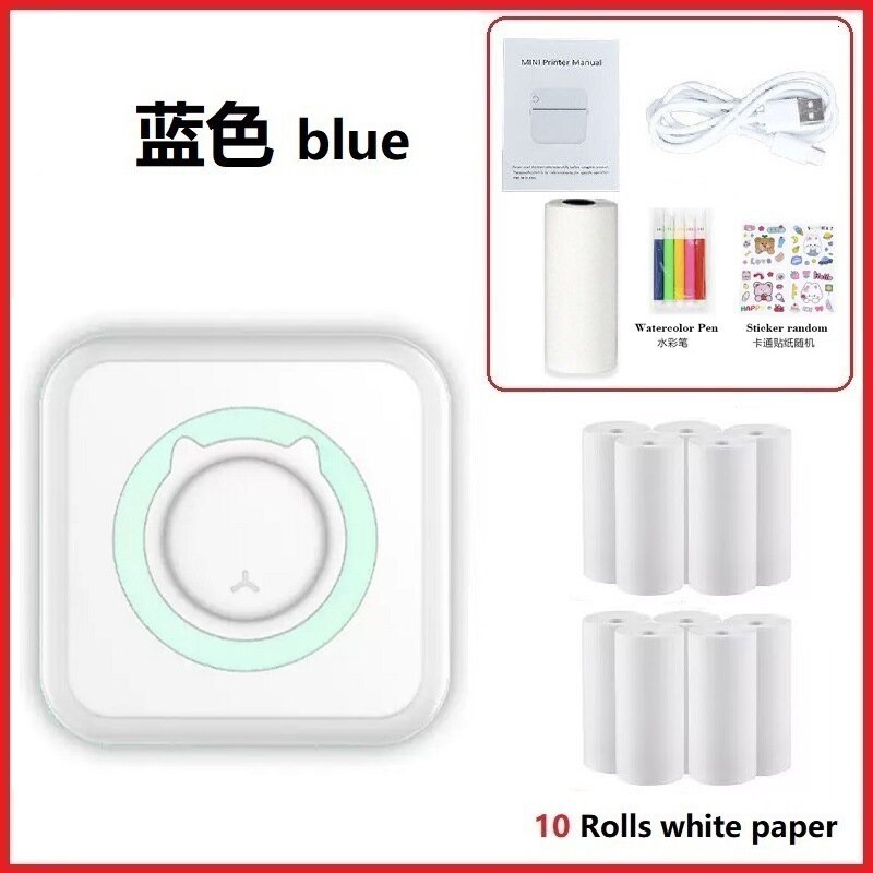 Заводская оптовая продажа портативного мини-принтера, термопринтера Bluetooth для мобильного телефона, маленького карманного принтера с функцией исправления ошибок