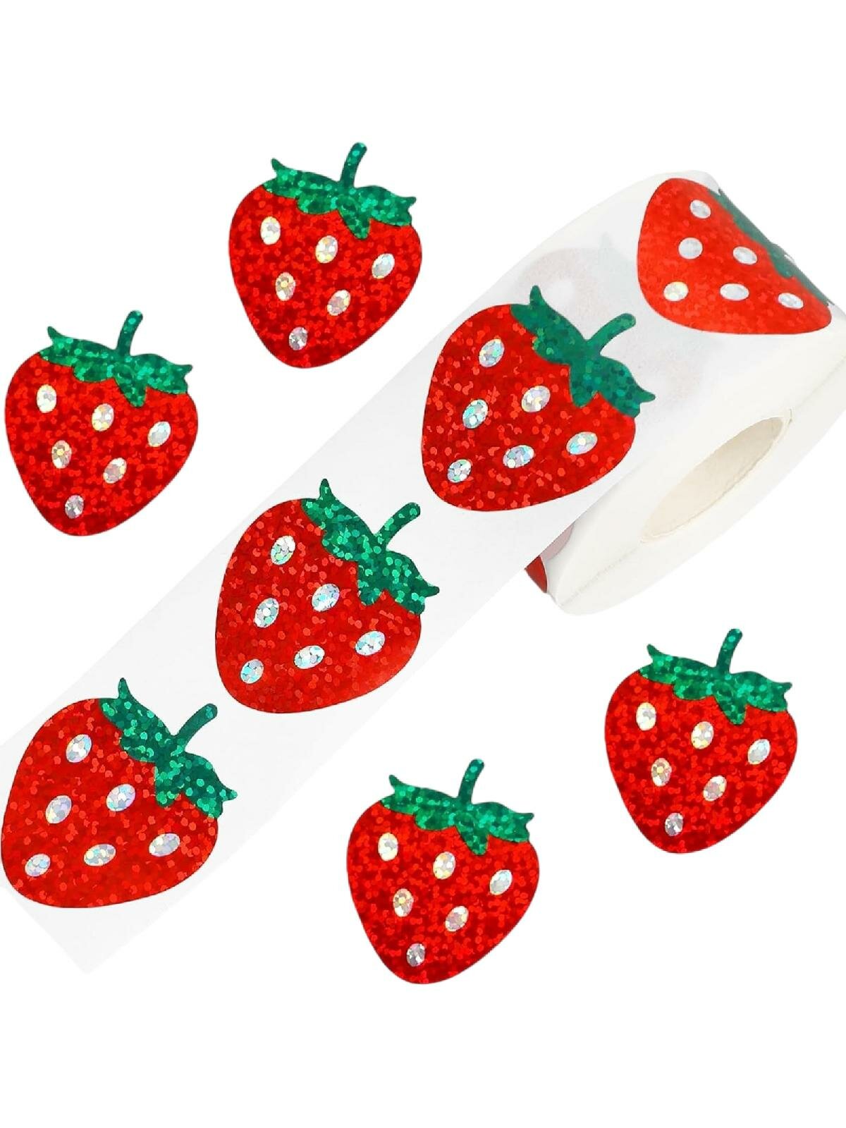 500 Шт Фруктовая наклейка, декоративные наклейки, клубничная наклейка для вечеринки