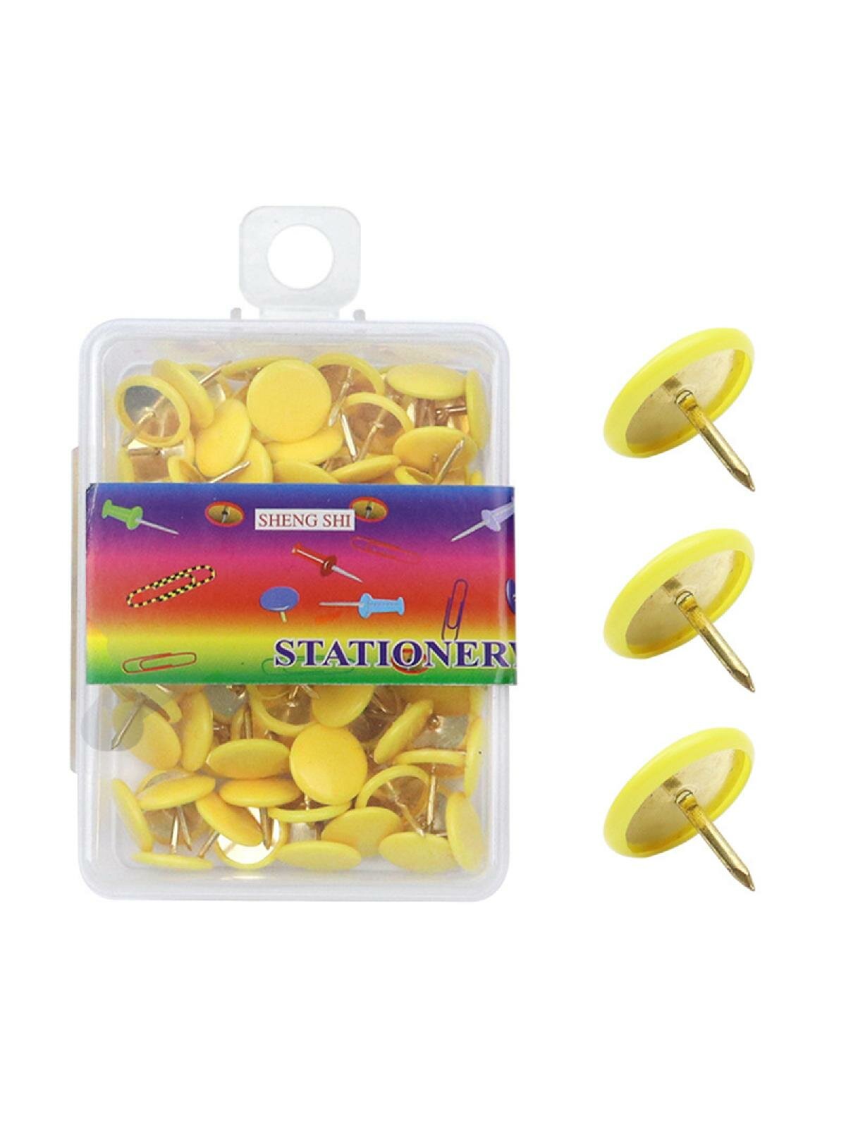 100 шт Накладки, декоративные кнопки, Булавки для рисования, кнопки, булавки для плакатов