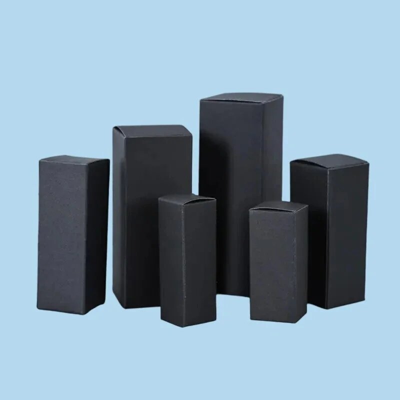 Картонные коробки для косметики 50 шт. Черный, black, 3.1x3.1x9.7cm-50pcs