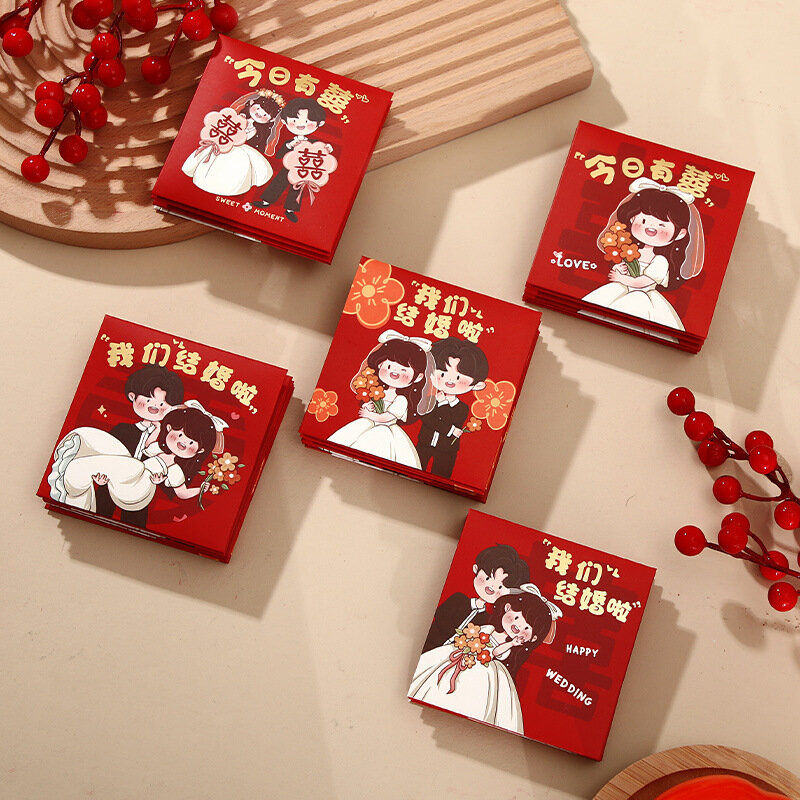Свадебные маленькие красные конверты для блокировки дверей, специальные маленькие красные конверты для свадеб, мини-сумки нового стиля для свадеб, полный комплект свадебных принадлежностей