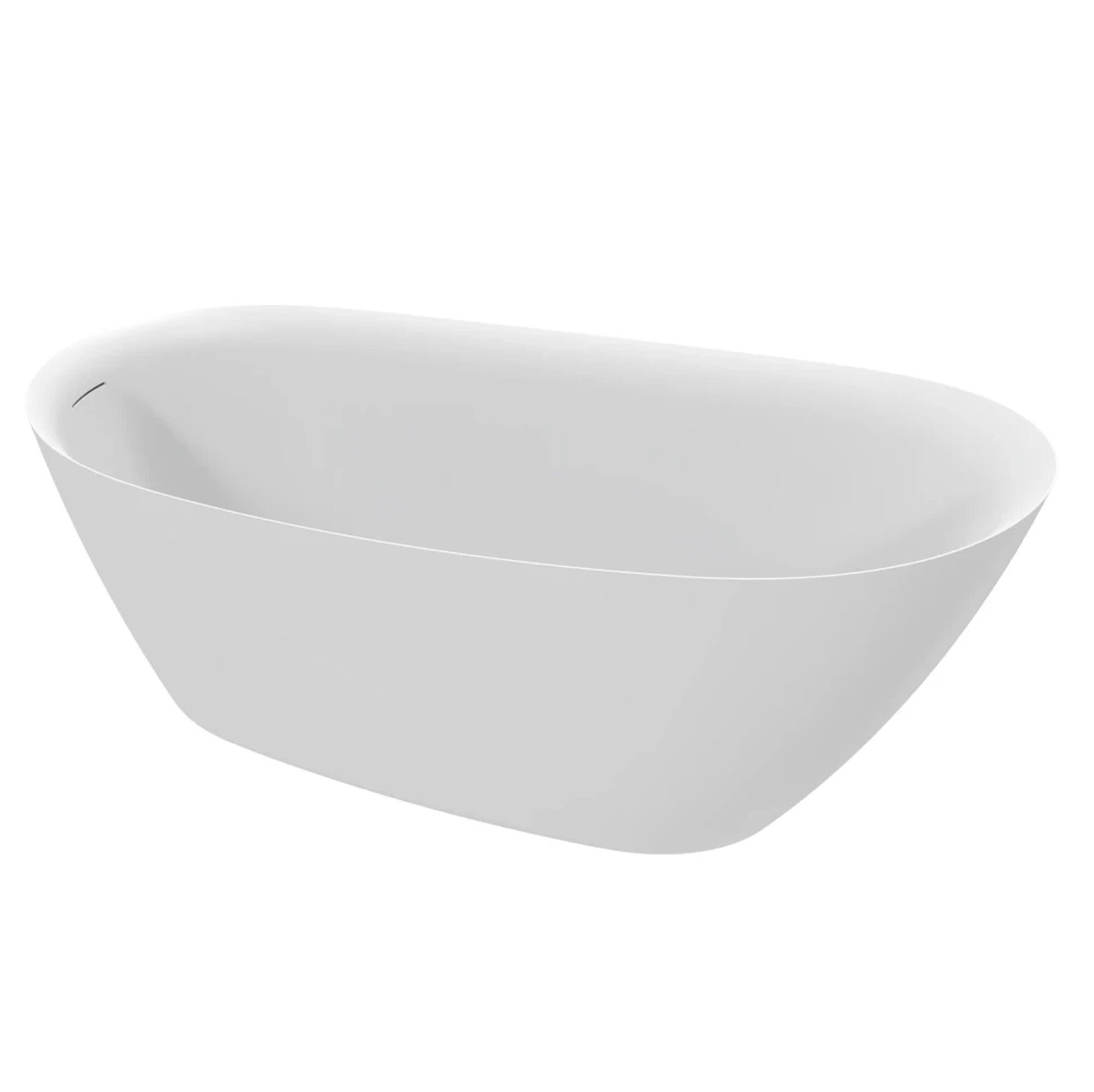Ванна AQUAme AQM3503MW, овальная, противоскользящее дно, белая, 167,6x79x73 см