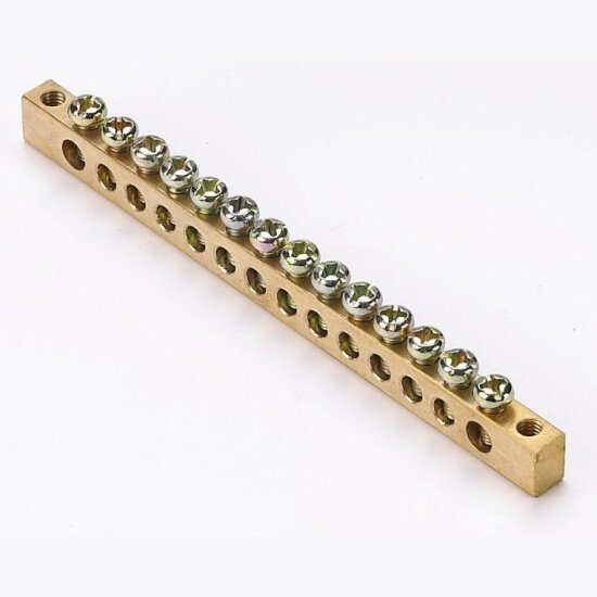 Шина нулевая (кросс-модуль) Dekraft 6х9 14 групп/крепеж по краям, 32004DEK