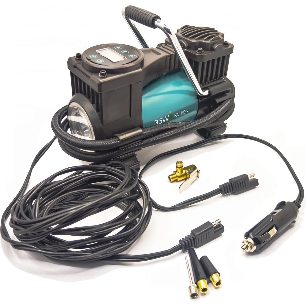 Компрессор автомобильный Battery Service Kolben, поршневой, LED-фонарь, 12В, 42000л/мин