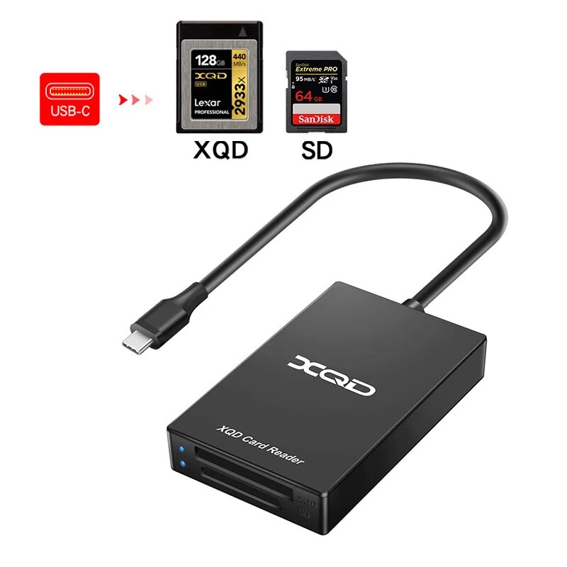 Rocketek XQD Card Reader для карт XQD G & M series Type-c XQD SD Reader