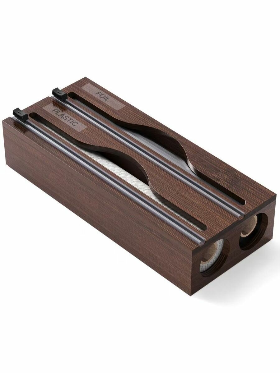 Кухонный диспенсер для пищевой пленки с резаком / Держатель органайзер для фольги и пергамента