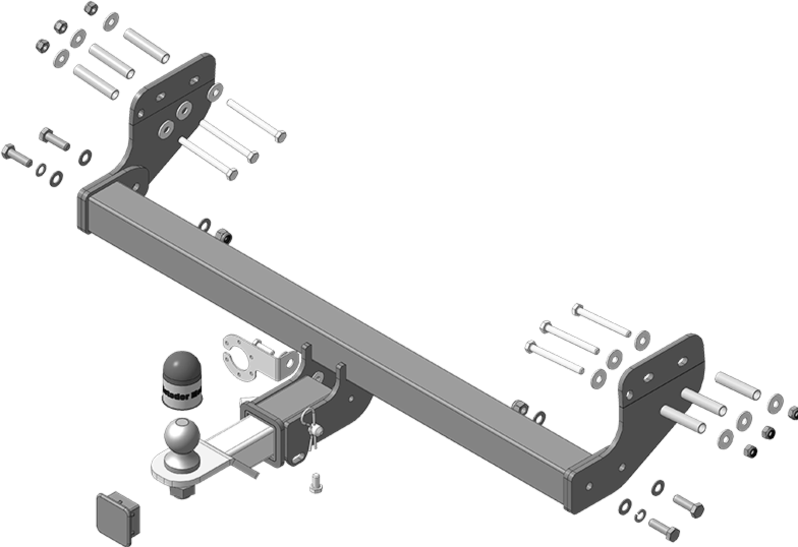 Фаркоп Motodor для KGM Torres 2023- (оцинк. Шар) арт.92804-E