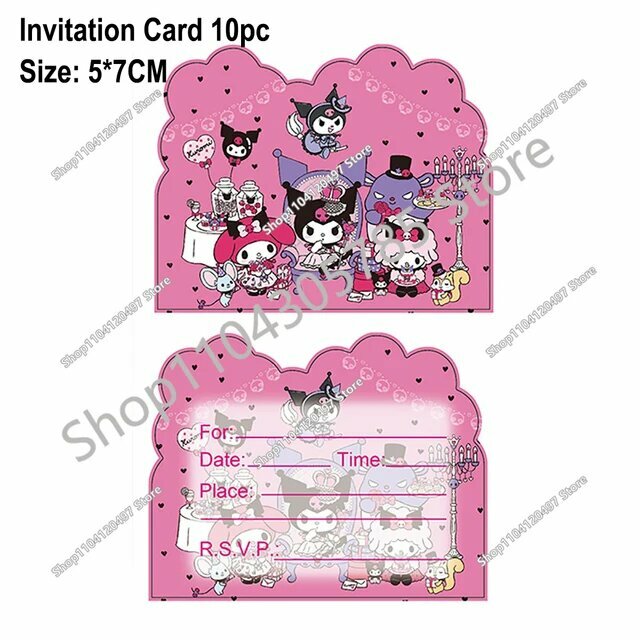 Набор фольгированных воздушных шаров с мультяшными персонажами Sanrio: Куроми, Май Мелоди, Коричная собачка, Hello Kitty. Игрушка для украшения детского дня рождения.