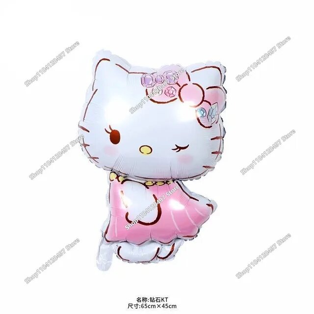 Украшения для дня рождения в стиле мультяшной Hello Kitty, милые латексные воздушные шары Hello Kitty, детские игрушки и подарки для вечеринки в честь рождения ребенка.