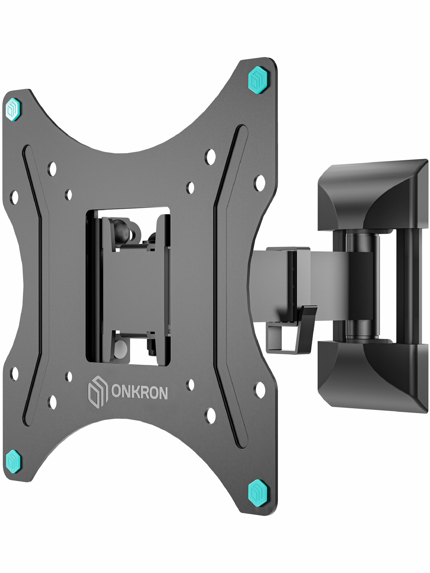 Кронштейн на стену ONKRON NP24 для телевизора 17"-43", наклонно-поворотный, до 35 кг, черный