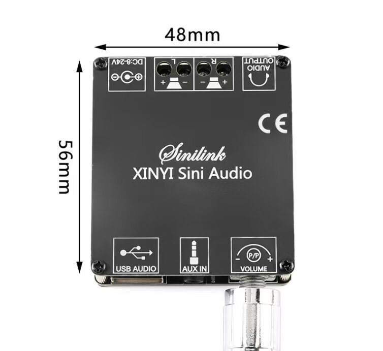Аудиоусилитель Bluetooth Xinilink — модуль с USB/AUX и регулятором громкости-1 упаковка по 20штук