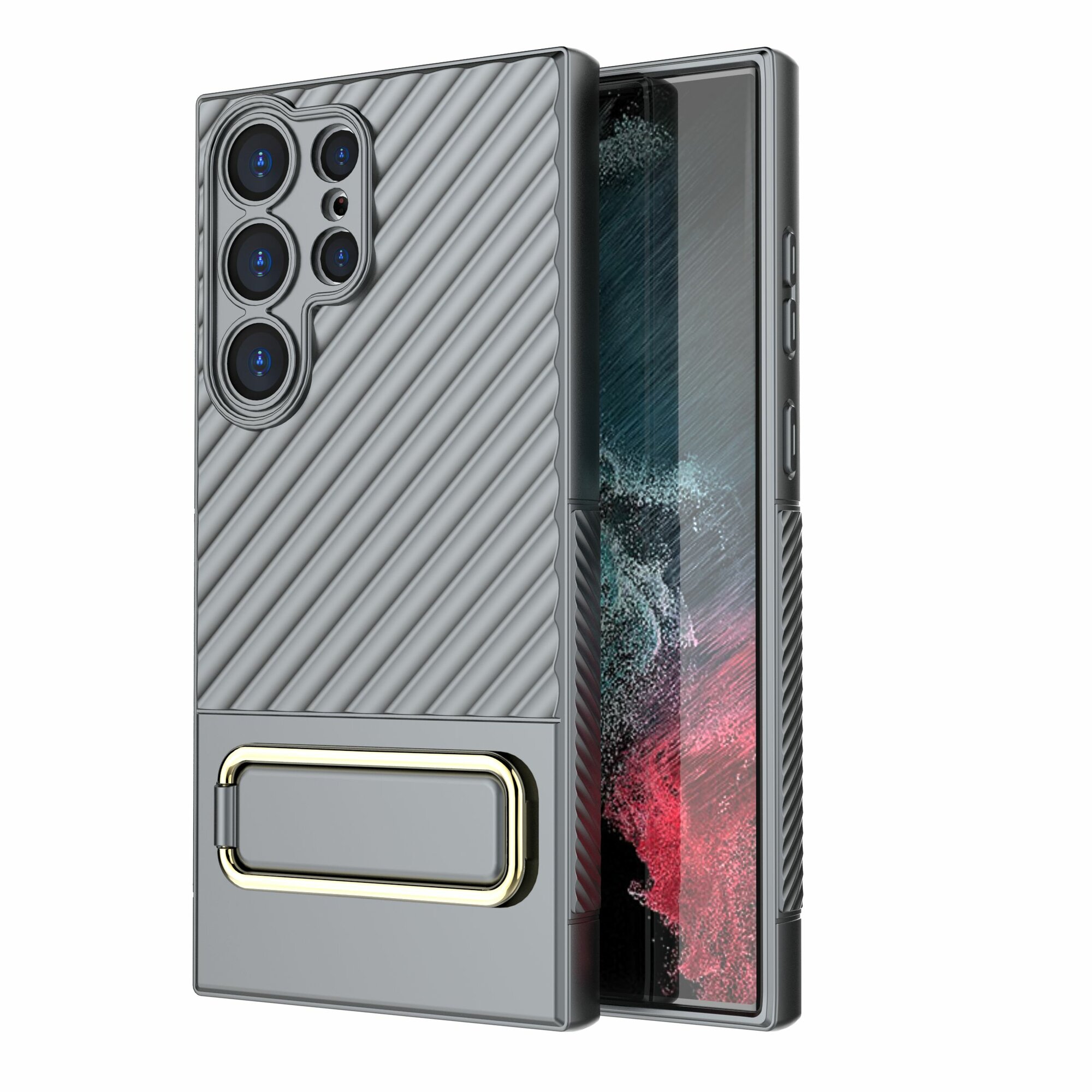 Противоударный чехол Empire Case для Samsung Galaxy S23 Ultra серый