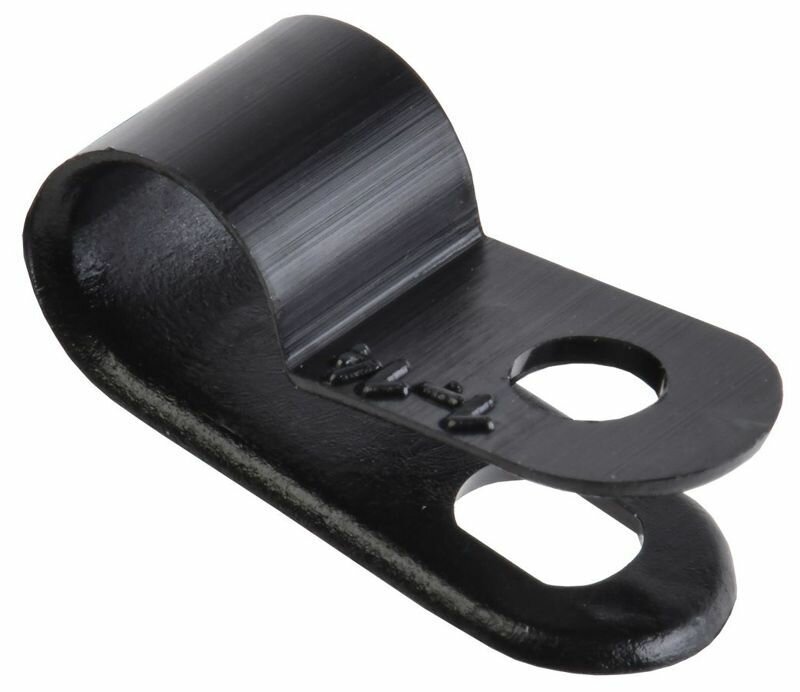 Набор крепежных скоб IEK 6 мм, нейлоновые, черный, 50 шт