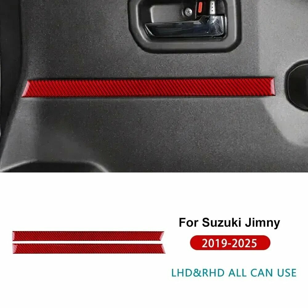 Настоящая мягкая углеродная фибра для Suzuki Jimny JB74 JB64 2019 2020 2021 2022 2023 2024 2025 LHD RHD декоративная наклейка на дверь автомобиля.
