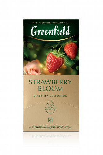 Чай Greenfield Strawberry Bloom, черный ароматизированный, 25 пакетиков
