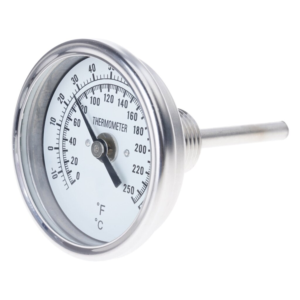 Термометр Для Домашнего Пивоварения Из Нержавеющей Стали По Цельсию Фаренгейту Датчик Температуры Дистилляции Воды Биметаллический 1/2 "NPT 2"Стержень