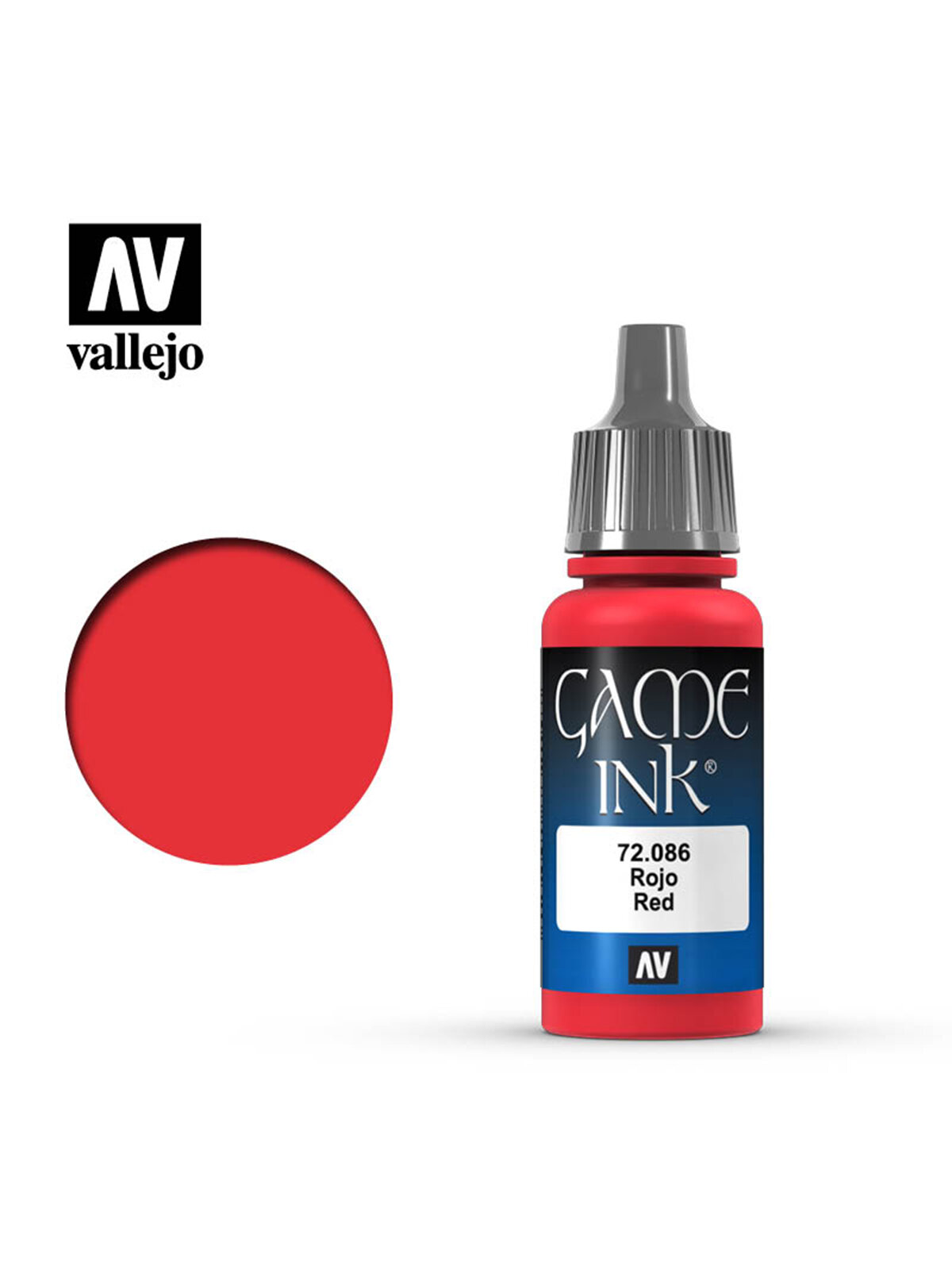 Краска акриловая Vallejo серии Game Ink - Rojo Red 72086, 17 мл