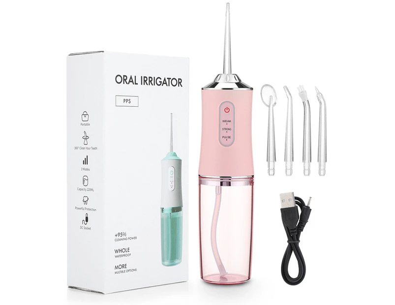 Ирригатор Для Полости Рта: 300 Мл Резервуар 3 Режима Очистки Водонепроницаемый IPX7 Дентальный Водный Флоссер - Компактный Для Путешествий Портативный Зубной Очиститель For Брекеты И Импланты