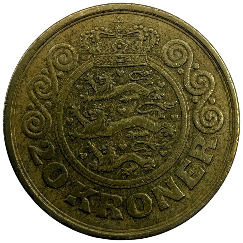 Дания 20 крон 1990 г.