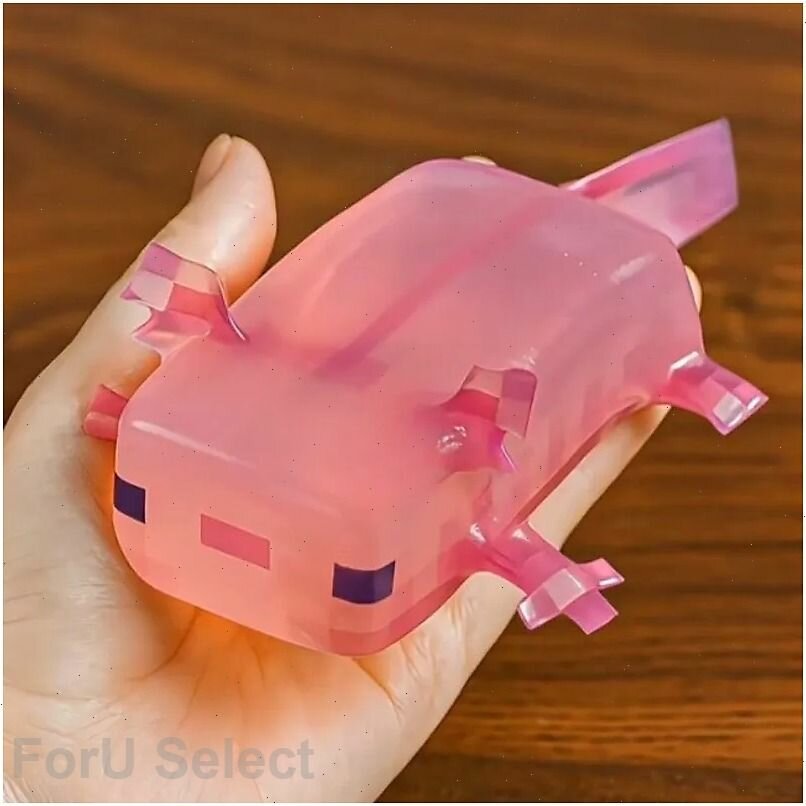 Антистресс-игрушка Клей-клай ахолотль , Minecraft 1 шт, розовый,1 шт