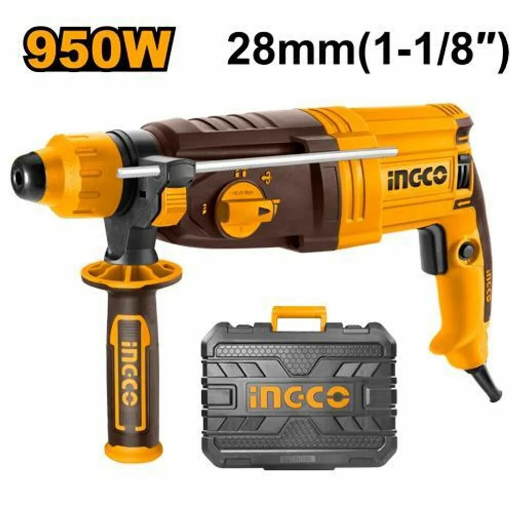 Перфоратор электрический от сети 2.5 Дж 950 Вт INGCO