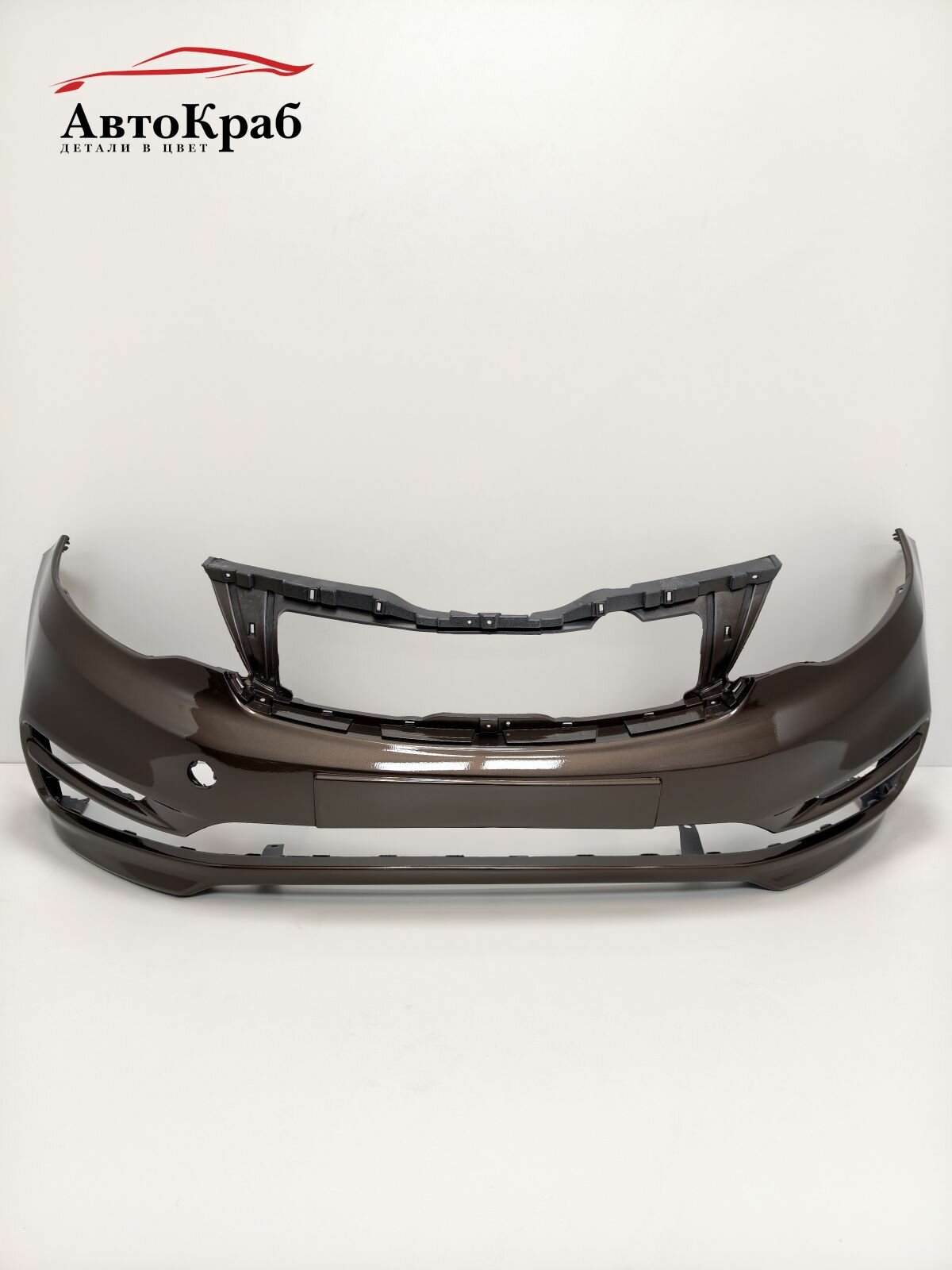 Бампер передний в цвет для Киа Рио 3 рестайлинг 2015 - 2017 г. VC5 - коричневый