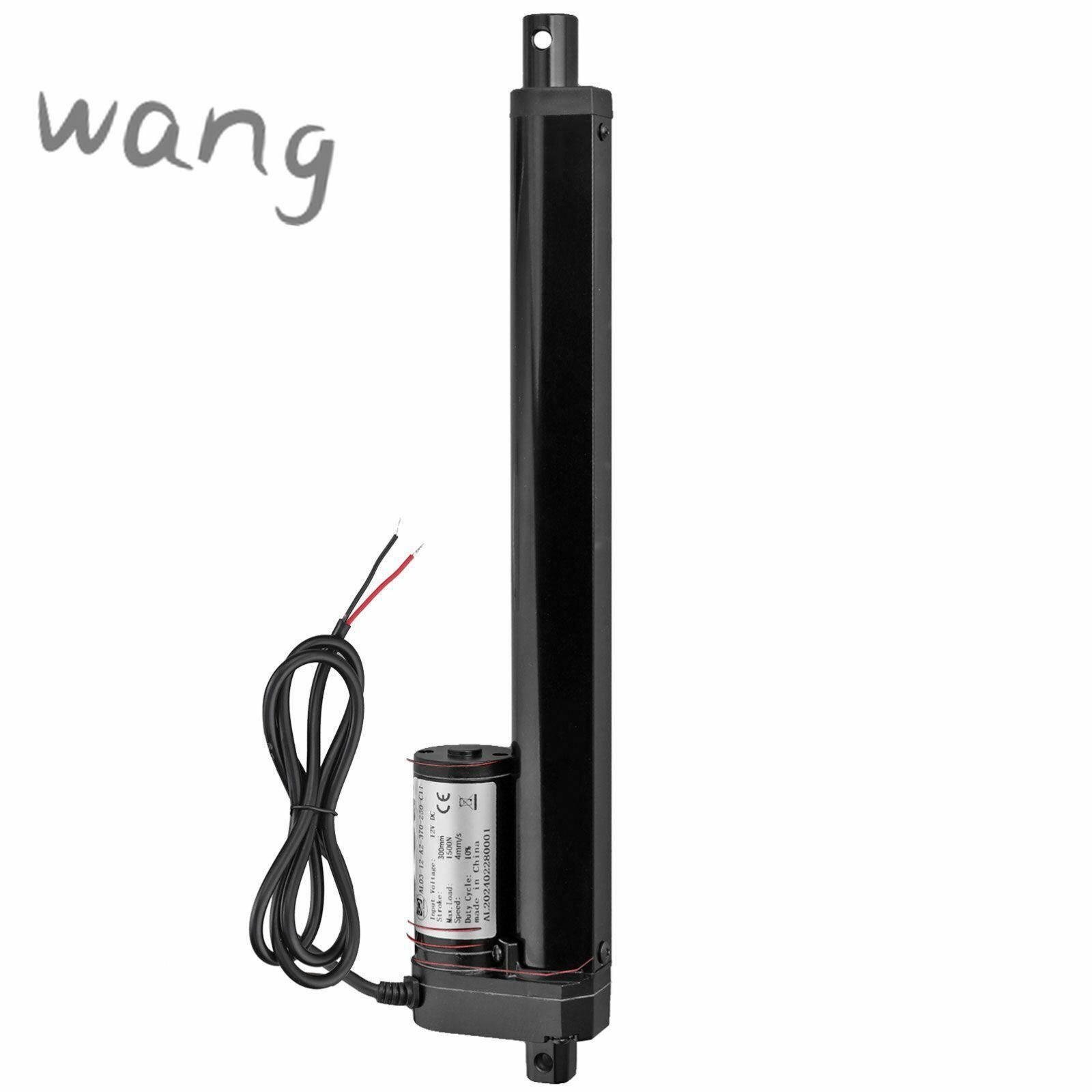 12 В 1500 Н 4 мм/с Линейный привод 300 мм 150 кг Черный цвет