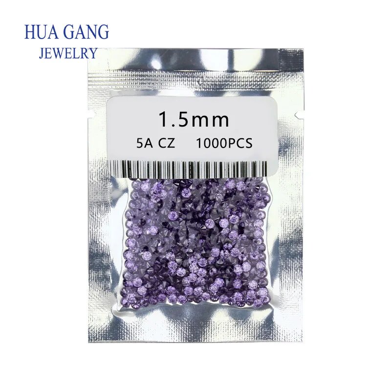 Кубические цирконии Excellent Heart 0,8-3 мм 1000 шт. 3.0mm(1000pcs), Amethyst