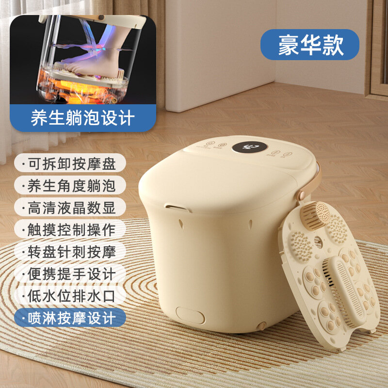 Новая ванночка для ног с полностью автоматическим массажем и подогревом, ведро для замачивания ног, домашняя ванночка для мытья ног, электрическая ванночка для замачивания ног с постоянной температурой, оптовая продажа