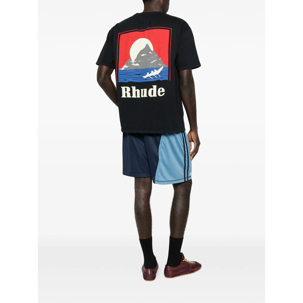 Футболка Rhude, размер XL, черный/красный — фото 1