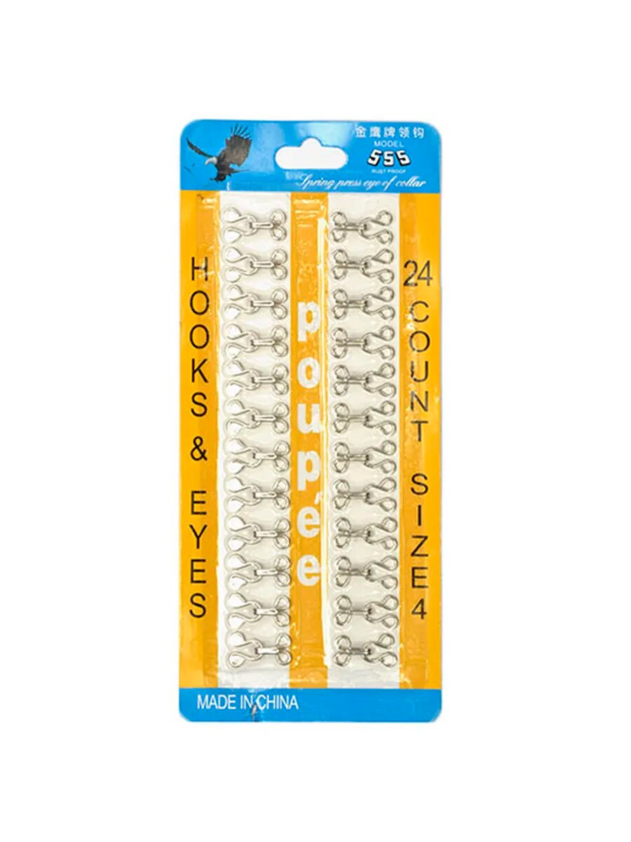 Крючки пришивные в блистере №4 23 х 12 мм