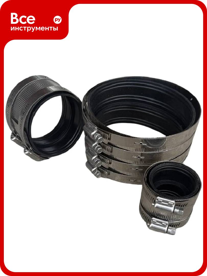 Хомут соединительный ленточный нержавеющий RUTEMPO DN 40 (1.1/2) РА-070012