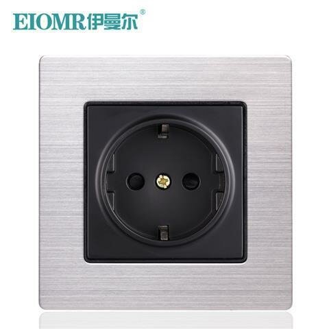 Немецкая стандартная розетка, панель розеток европейского типа, розетка немецкого типа, панель розеток немецкого типа 86-го типа, скрытая настенная установка, европейский стандарт.