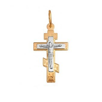 Крестик, красное золото, 585 проба