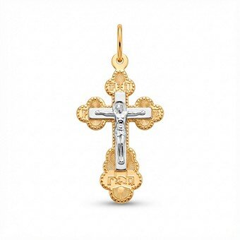 Крестик, красное золото, 585 проба