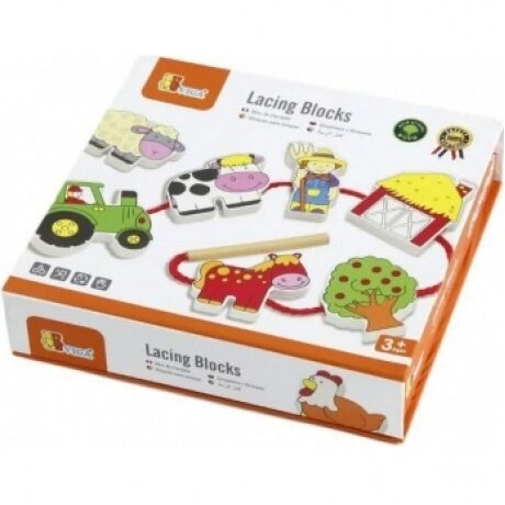 Шнуровка "Ферма"(12 фигурок, шнурок)в коробке VIGA VG59548