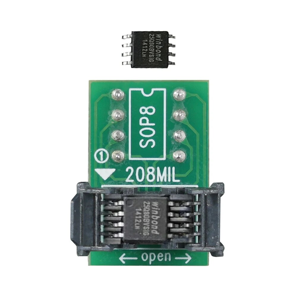 Адаптер SOP8 208MIL для QFN8/WSON8/MLF8/MLP8/DFN8