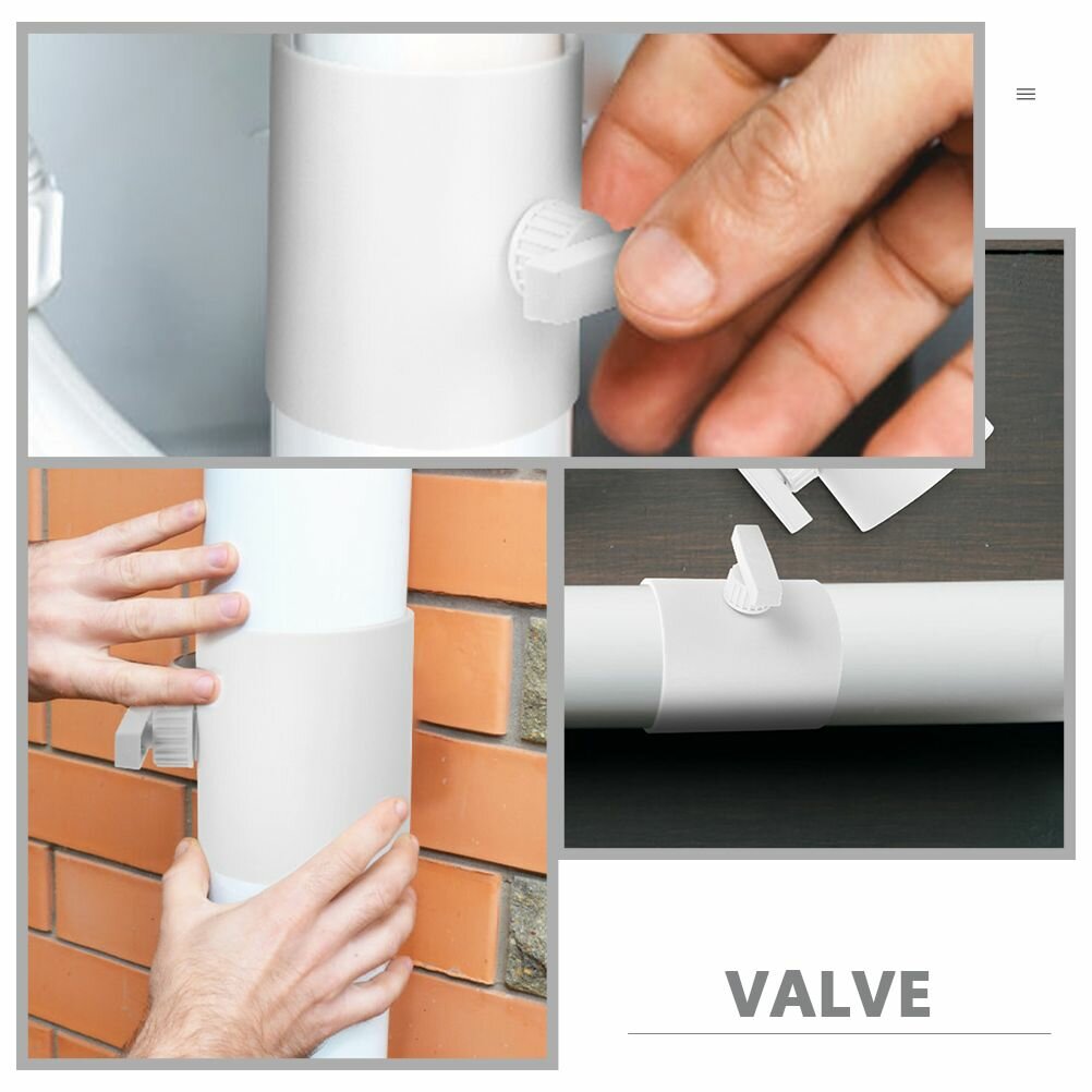 Ручной регулирующий воздушный клапан из пвх для систем вентиляции, белый, 200 мм