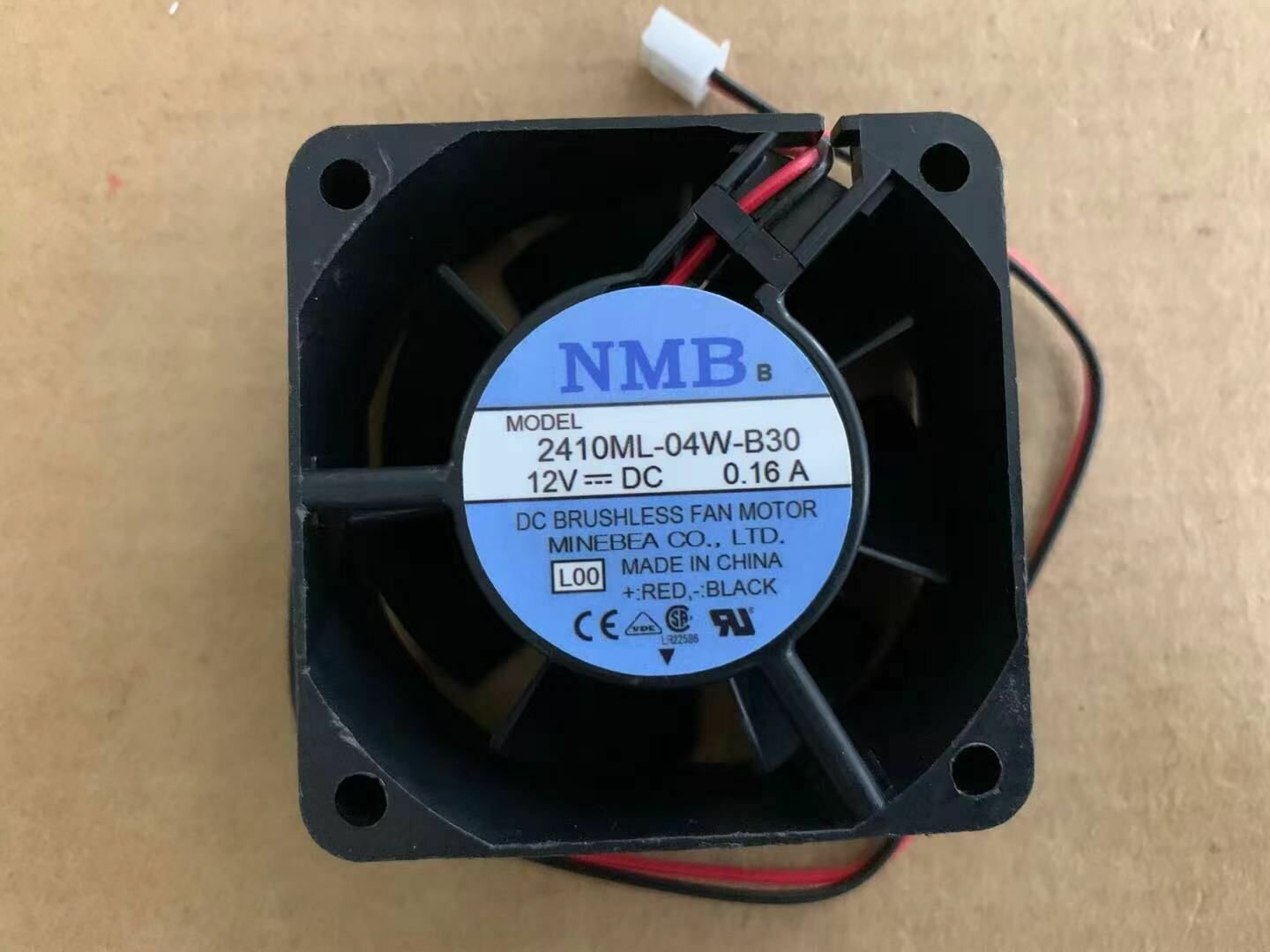 NMB 2410ML-04W-B30 6025 6CM 12V 0.16A 2-проводной двойной шаровой вентилятор -