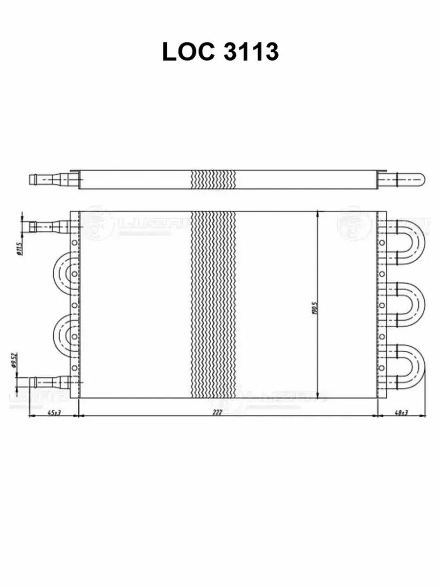 LOC3113, Радиатор масляныи/акпп